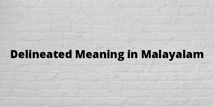 Delineated Meaning In Malayalam - മലയാളം അർത്ഥം