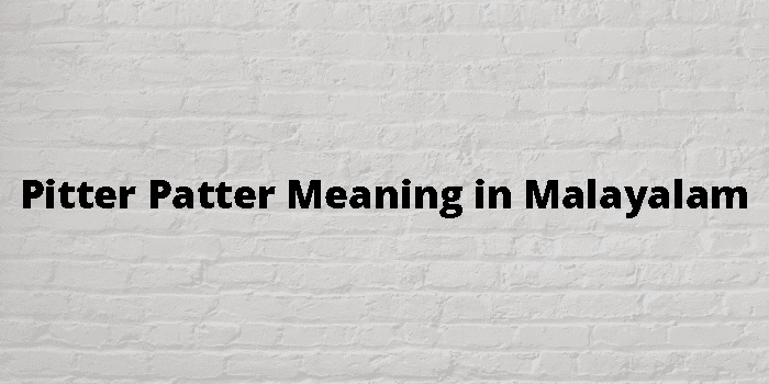 Pitter Patter Meaning In Malayalam - മലയാളം അർത്ഥം