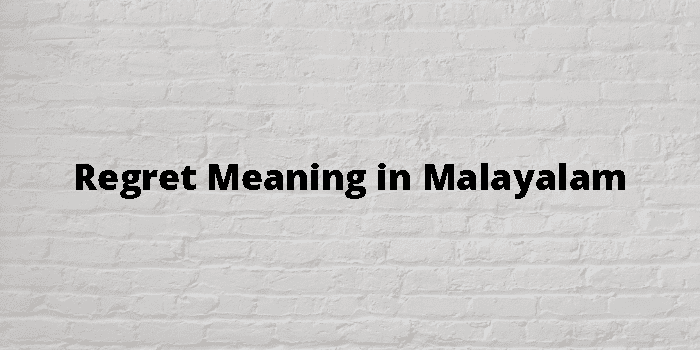 Regret Meaning In Malayalam - മലയാളം അർത്ഥം