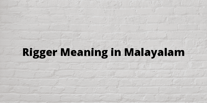 Rigger Meaning In Malayalam - മലയാളം അർത്ഥം