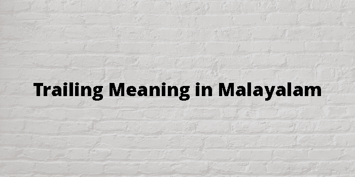 Trailing Meaning In Malayalam - മലയാളം അർത്ഥം