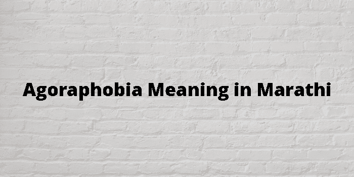 Agoraphobia Meaning In Marathi - मराठी अर्थ