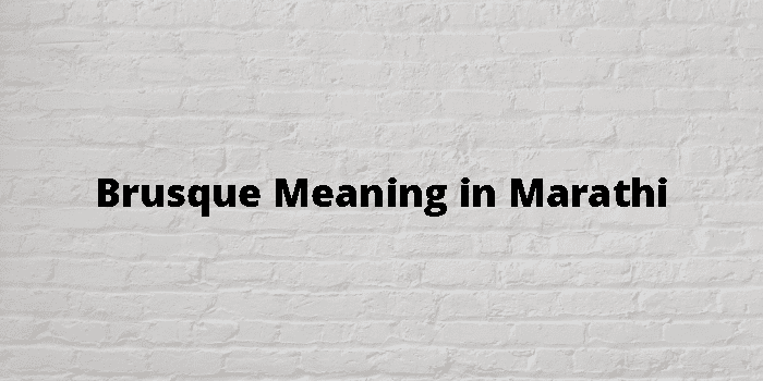 Brusque Meaning In Marathi - मराठी अर्थ
