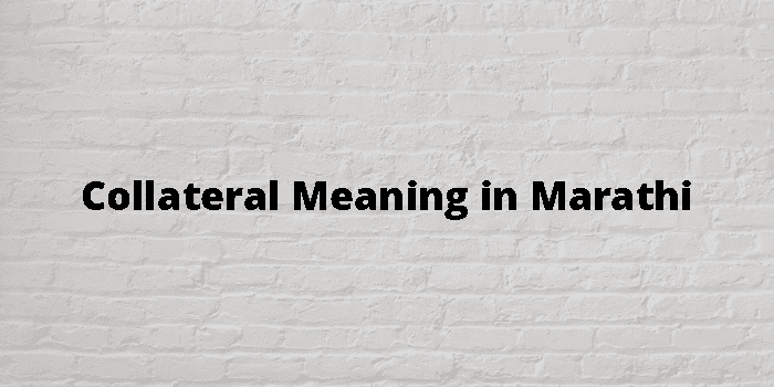 Collateral Meaning In Marathi - मराठी अर्थ