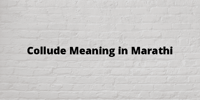 Collude Meaning In Marathi - मराठी अर्थ