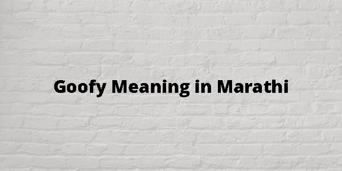Goofy Meaning In Marathi - मराठी अर्थ