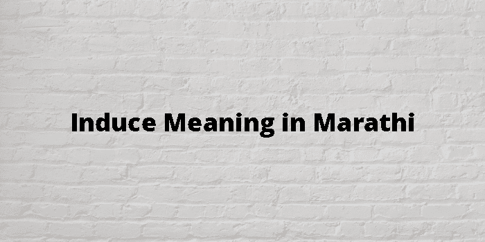Induce Meaning In Marathi - मराठी अर्थ