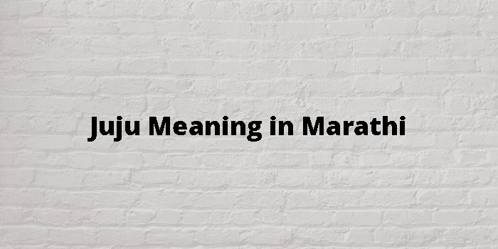 Juju Meaning In Marathi - मराठी अर्थ