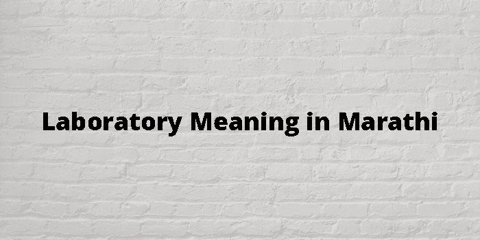 Laboratory Meaning In Marathi - मराठी अर्थ