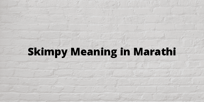 Skimpy Meaning In Marathi - मराठी अर्थ