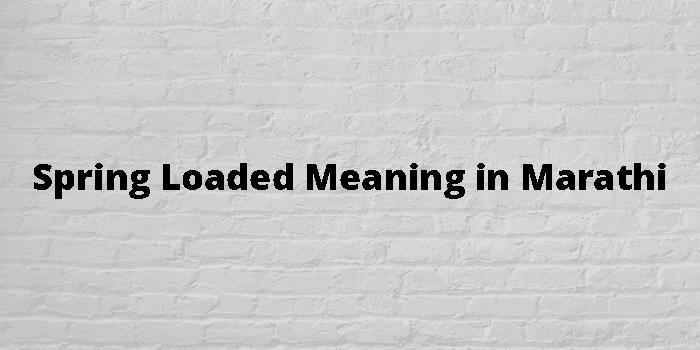 Spring Loaded Meaning In Marathi - मराठी अर्थ