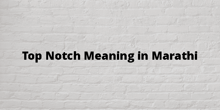 Top Notch Meaning In Marathi - मराठी अर्थ