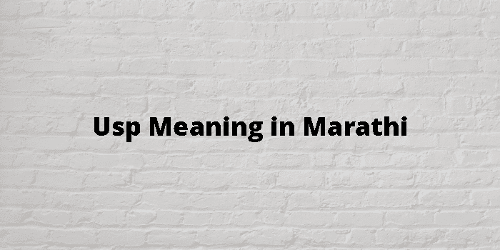 Usp Meaning In Marathi - मराठी अर्थ