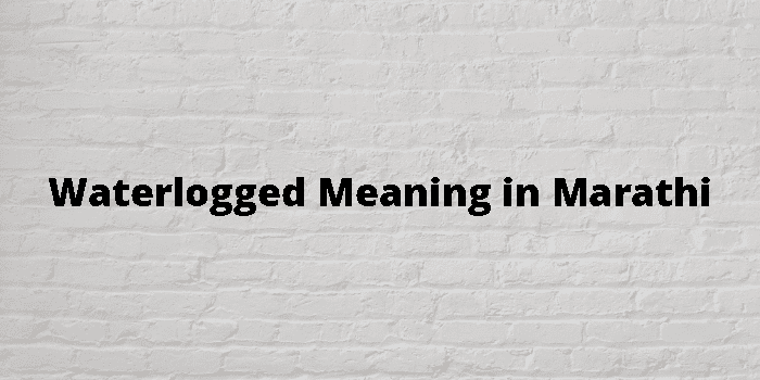 Waterlogged Meaning In Marathi - मराठी अर्थ