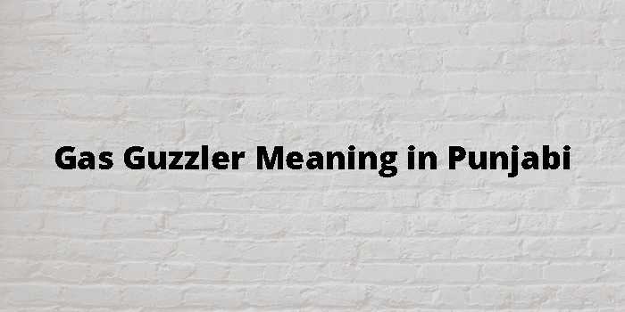 Gas Guzzler Meaning In Punjabi - ਪੰਜਾਬੀ ਦਾ ਮਤਲਬ