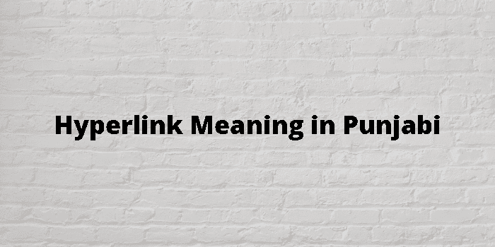 Hyperlink Meaning In Punjabi - ਪੰਜਾਬੀ ਦਾ ਮਤਲਬ