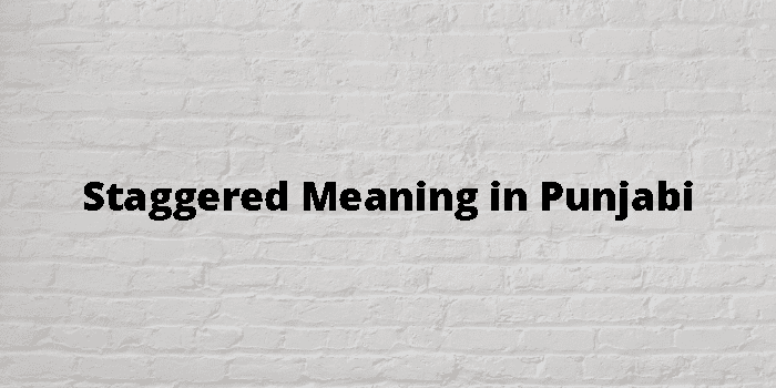 Staggered Meaning In Punjabi - ਪੰਜਾਬੀ ਦਾ ਮਤਲਬ