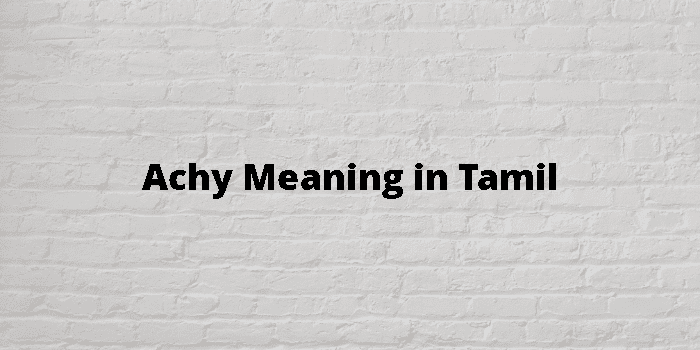 Achy Meaning In Tamil - தமிழ் அர்த்தம்