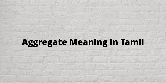 Aggregate Meaning In Tamil - தமிழ் அர்த்தம்