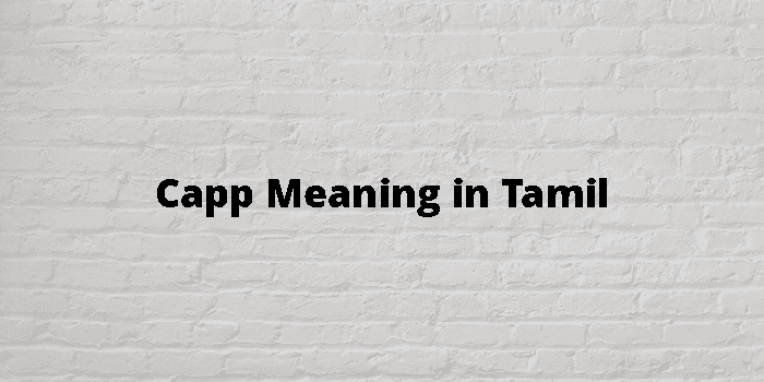 Capp Meaning In Tamil - தமிழ் அர்த்தம்