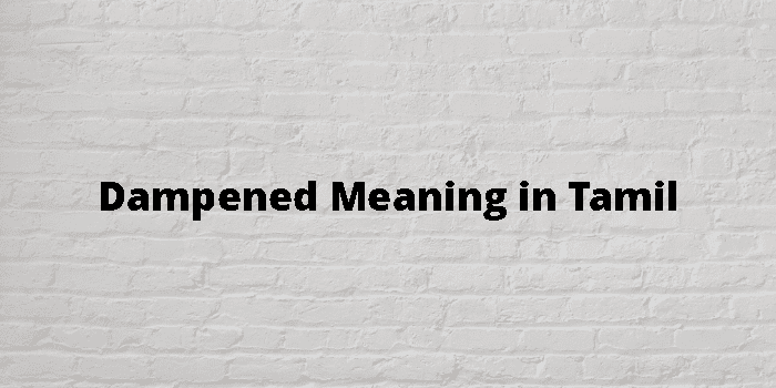 Dampened Meaning In Tamil - தமிழ் அர்த்தம்
