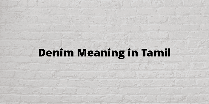 Denim Meaning In Tamil - தமிழ் அர்த்தம்