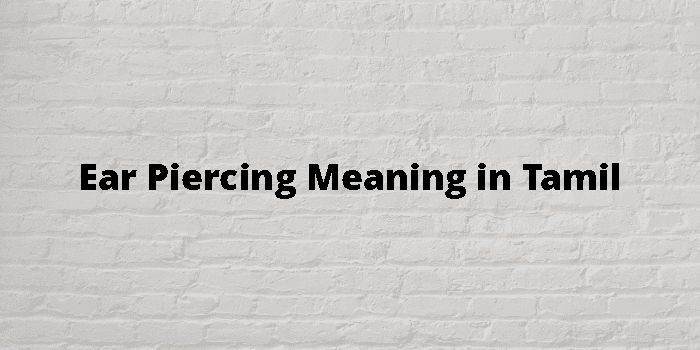 Ear Piercing Meaning In Tamil - தமிழ் அர்த்தம்