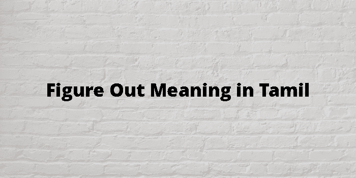 Figure Out Meaning In Tamil - தமிழ் அர்த்தம்
