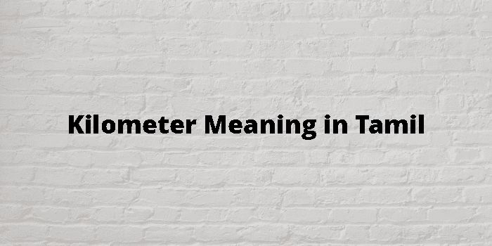 Kilometer Meaning In Tamil - தமிழ் அர்த்தம்