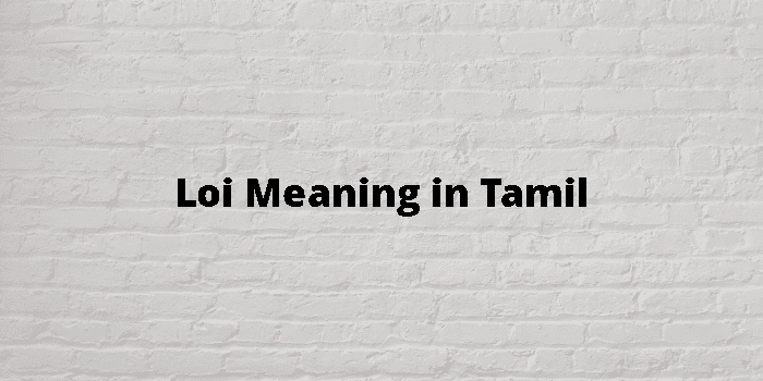 Loi Meaning In Tamil - தமிழ் அர்த்தம்