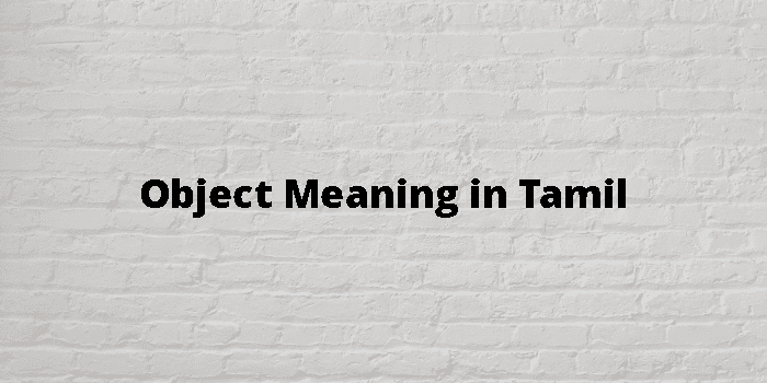 Object Meaning In Tamil - தமிழ் அர்த்தம்