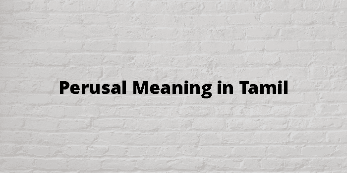 Perusal Meaning In Tamil - தமிழ் அர்த்தம்
