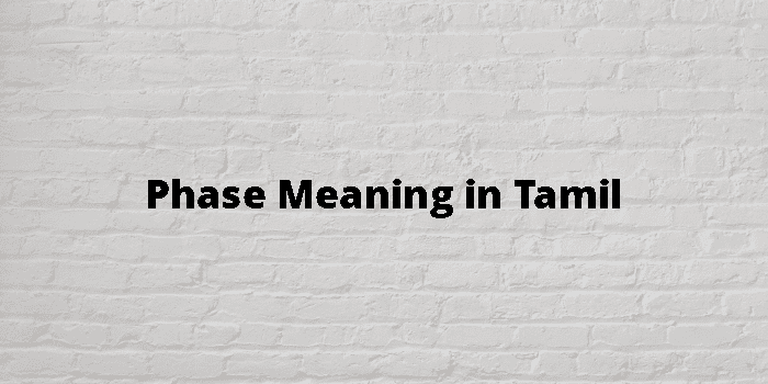 Phase Meaning In Tamil - தமிழ் அர்த்தம்