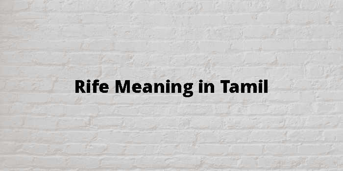 Rife Meaning In Tamil - தமிழ் அர்த்தம்