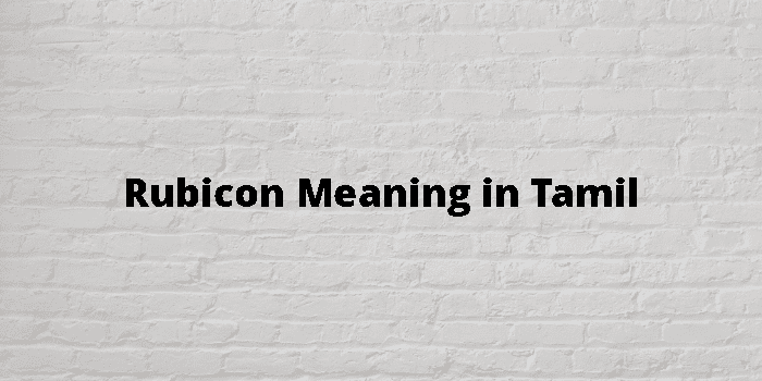 Rubicon Meaning In Tamil - தமிழ் அர்த்தம்