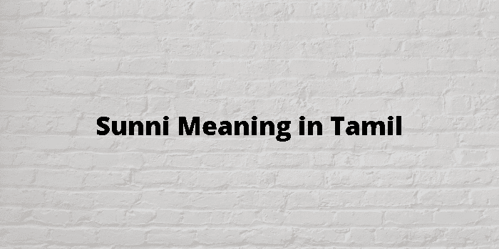Sunni Meaning In Tamil - தமிழ் அர்த்தம்