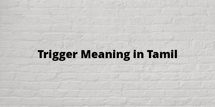 Trigger Meaning In Tamil - தமிழ் அர்த்தம்