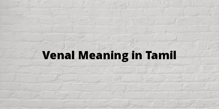 Venal Meaning In Tamil - தமிழ் அர்த்தம்