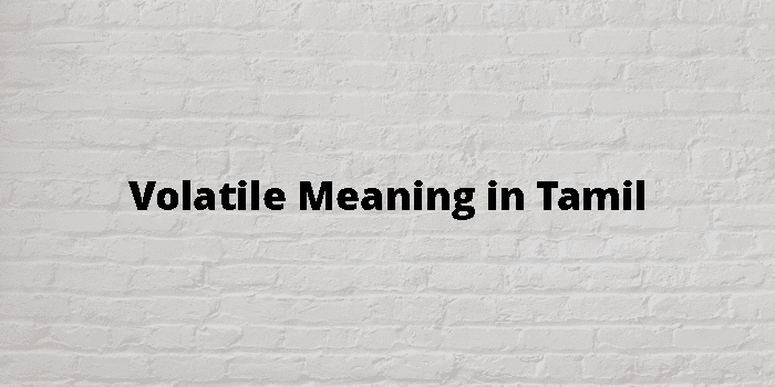 Volatile Meaning In Tamil - தமிழ் அர்த்தம்