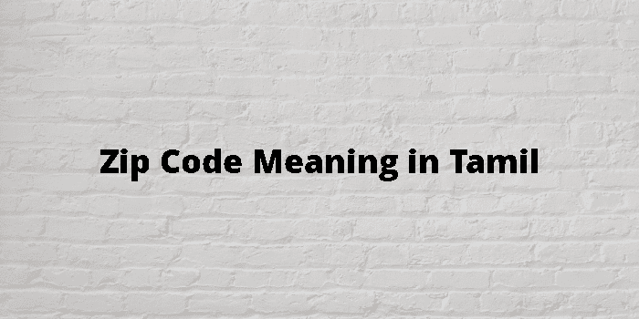 Zip Code Meaning In Tamil - தமிழ் அர்த்தம்