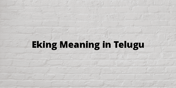 Eking Meaning In Telugu - తెలుగు అర్థం