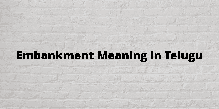Embankment Meaning In Telugu - తెలుగు అర్థం