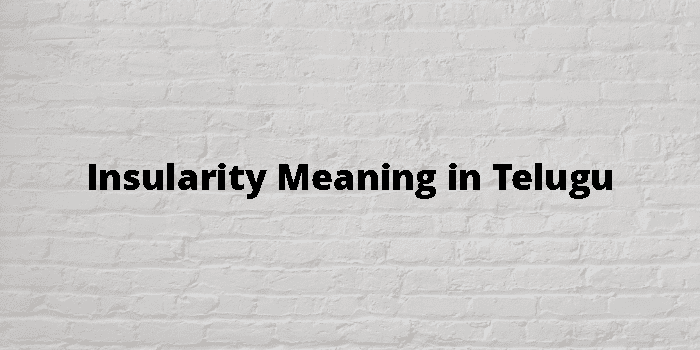 Insularity Meaning In Telugu - తెలుగు అర్థం
