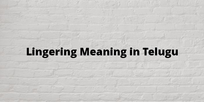 Lingering Meaning In Telugu - తెలుగు అర్థం