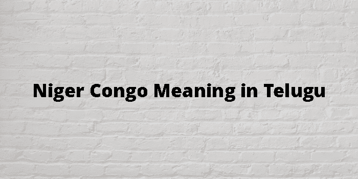 Niger Congo Meaning In Telugu - తెలుగు అర్థం
