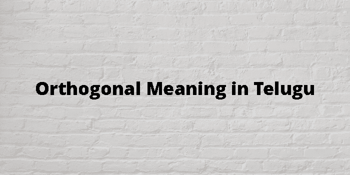 Orthogonal Meaning In Telugu - తెలుగు అర్థం