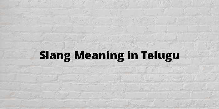 Slang Meaning In Telugu - తెలుగు అర్థం