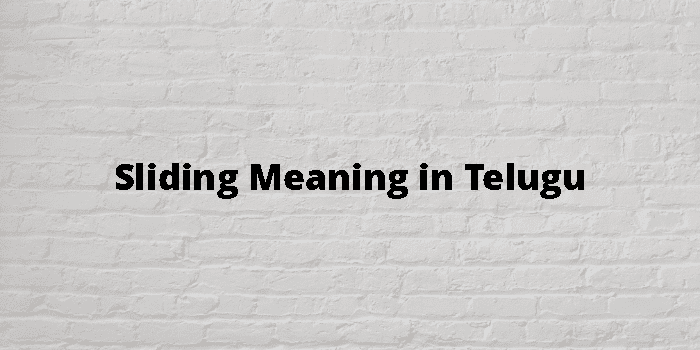 Sliding Meaning In Telugu - తెలుగు అర్థం
