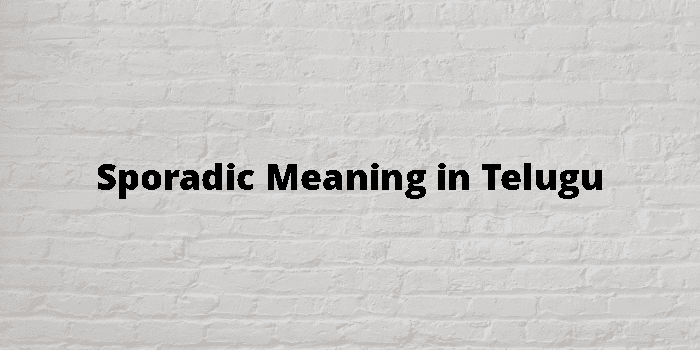 Sporadic Meaning In Telugu - తెలుగు అర్థం