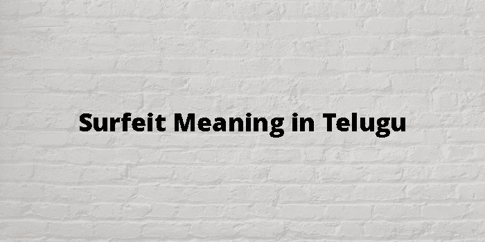 Surfeit Meaning In Telugu - తెలుగు అర్థం